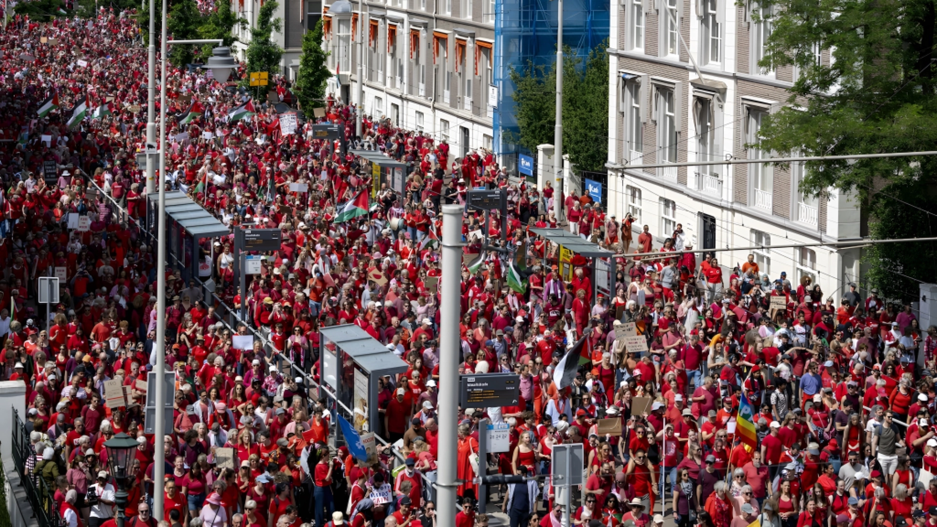 5 oktober opnieuw Rode Lijn-protest in Amsterdam tegen Gaza-genocide ...