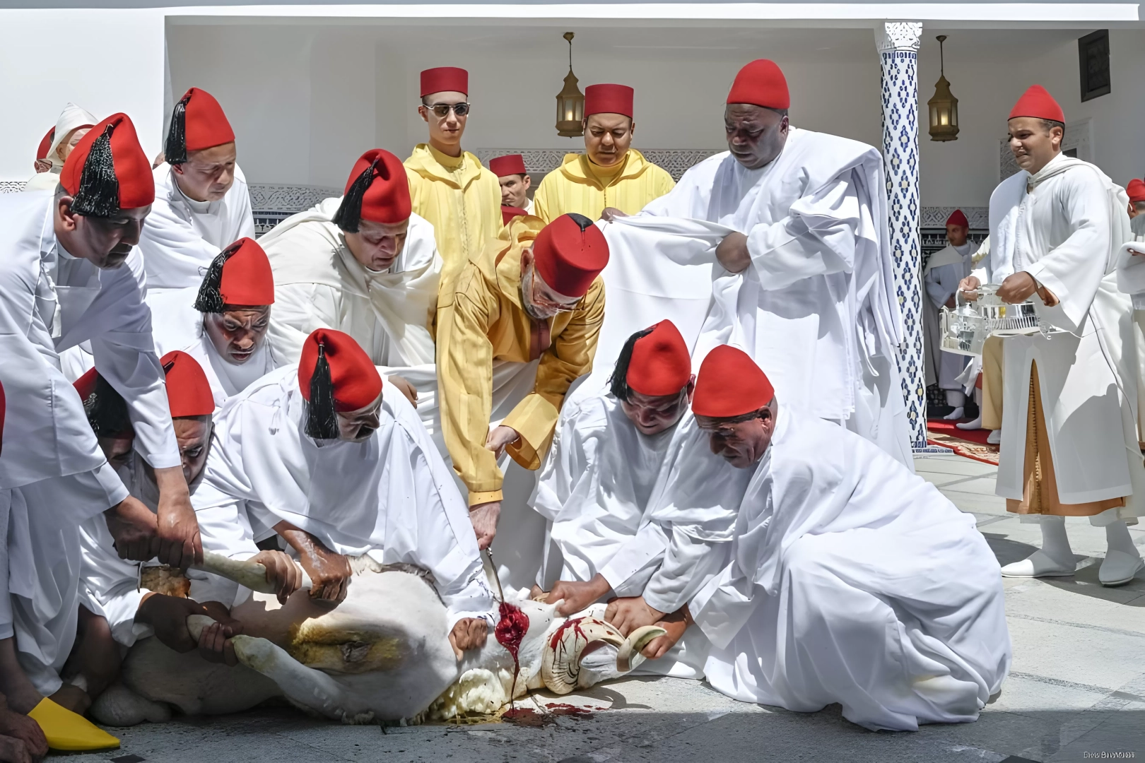 Koning Mohammed VI verricht Eid-gebed en ritueel offer in Rabat ...